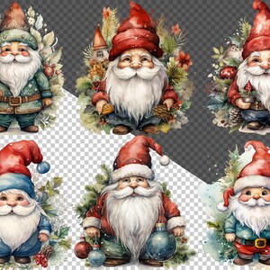 Festive Gnome Clipart, Christmas Gnome PNG, Holiday Gnome Clip Art ...