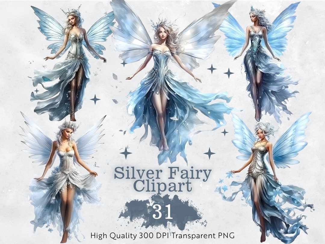 31 PNG Silver Fairy Clipart Fairy Wings Silver Wings Fairy - Etsy