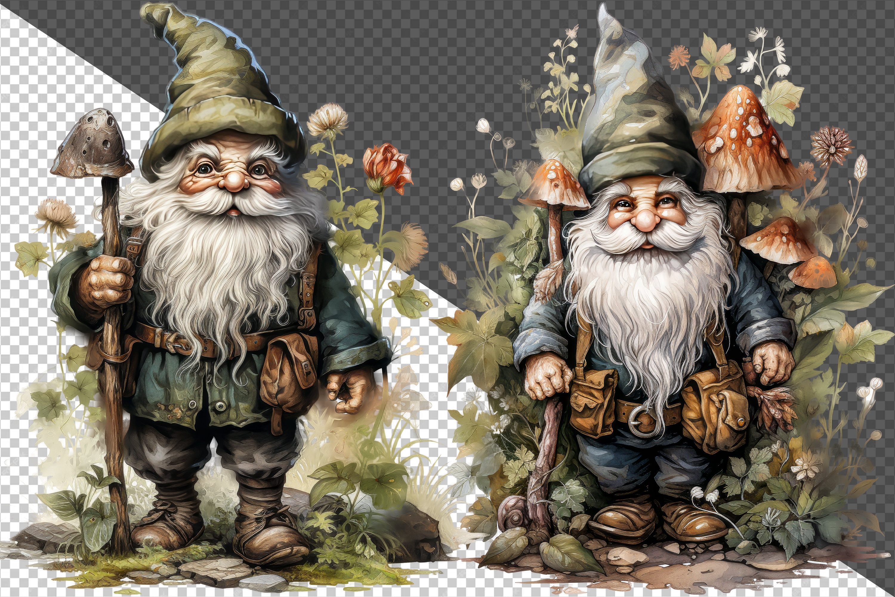 Woodland Gnome Clipart, Forest Gnome PNG, Nature Gnome Clip Art ...