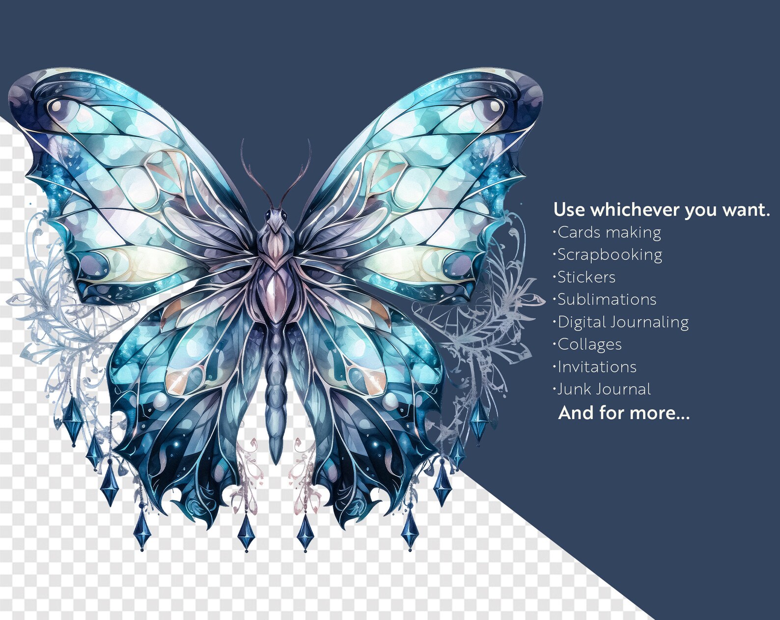 Snow Queen Moth Clipart Set 15 Winter Fairy Tale Graphics - Etsy