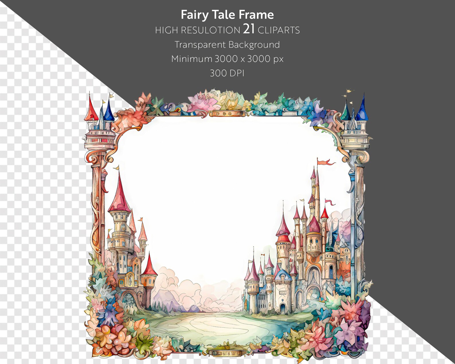 Whimsical Fairytale Frame Clipart Magical Borders digital PNG Etsy Whimsical Fairytale Frame Clipart Magical Borders digital PNG Etsy