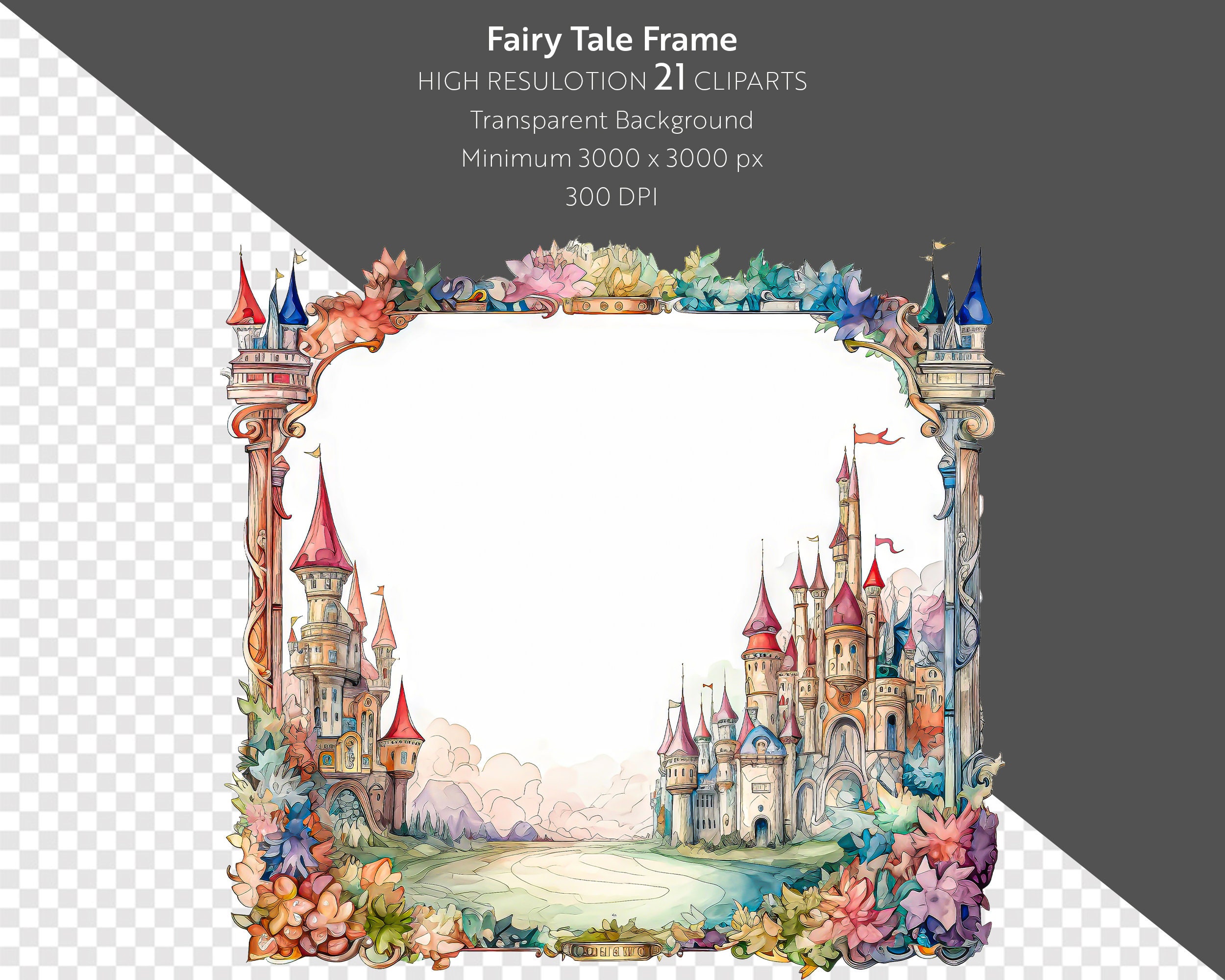 Fairytale Frame Clipart, 21 Whimsical Borders and Magical Designs ...