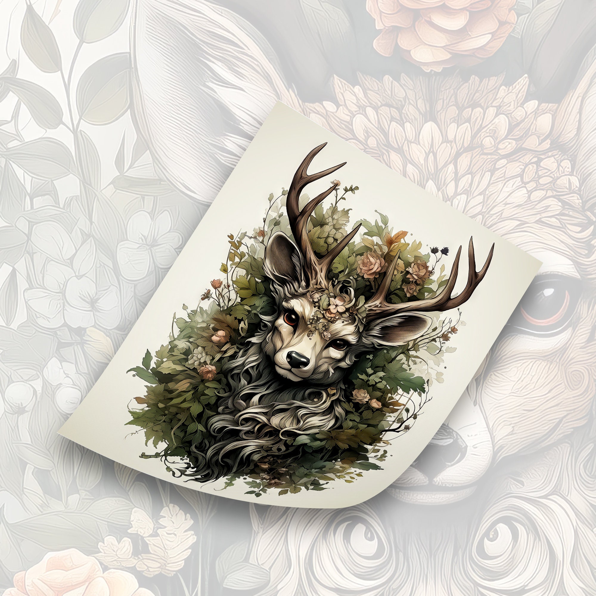 26 Forest Queen Deer Letter Size Digital Paper Pack - Etsy