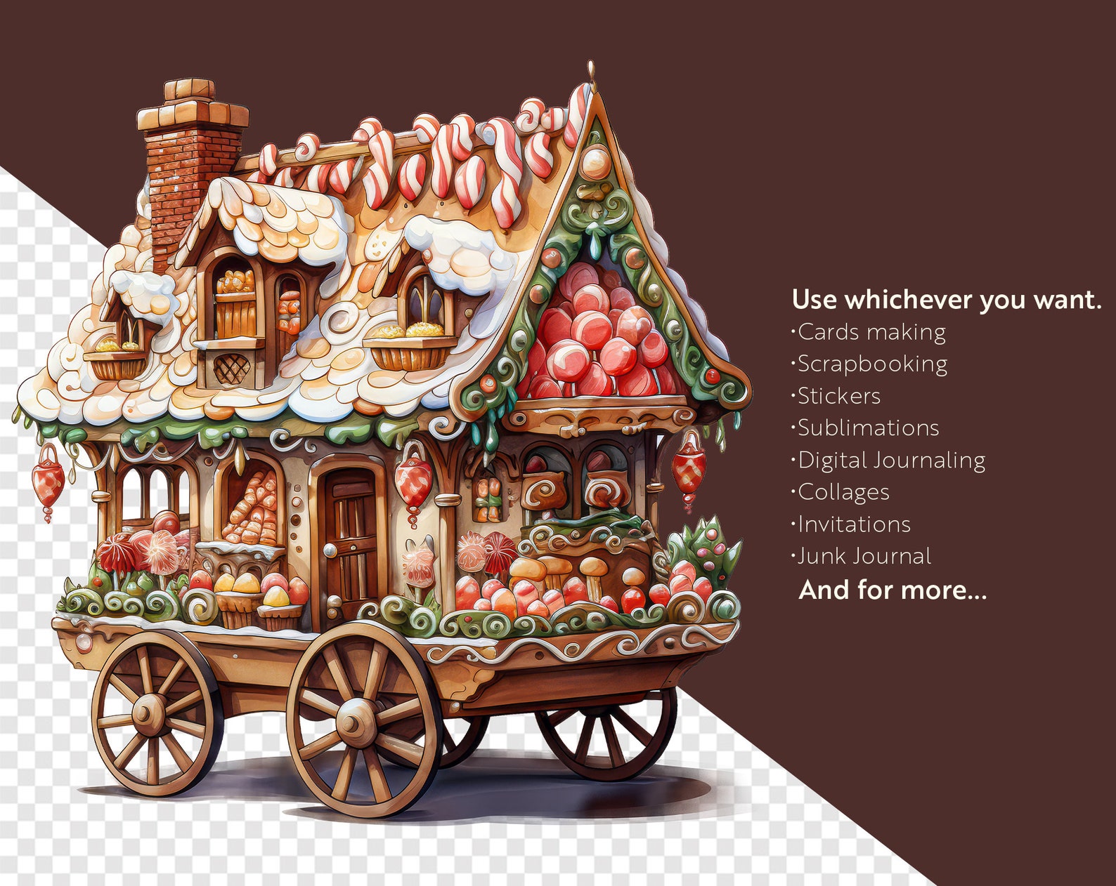 Fantasy Winter Cart Clipart, Snowy Cart Illustrations, Fantasy Cart PNG ...