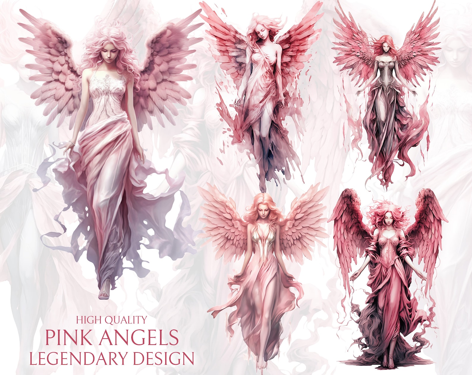 Pink Angel Angel PNG 20 PNG Legendary Art Transparent - Etsy