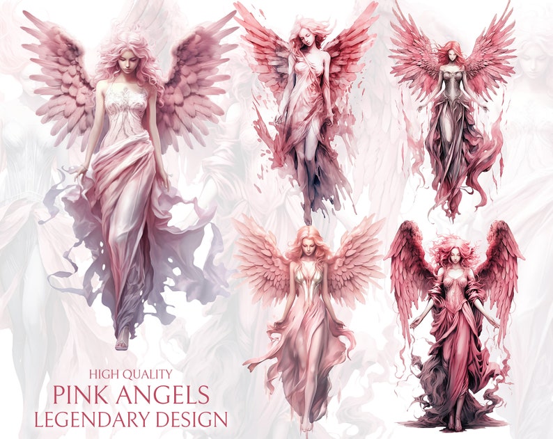 Pink Angel Angel PNG 20 PNG Legendary Art Transparent - Etsy