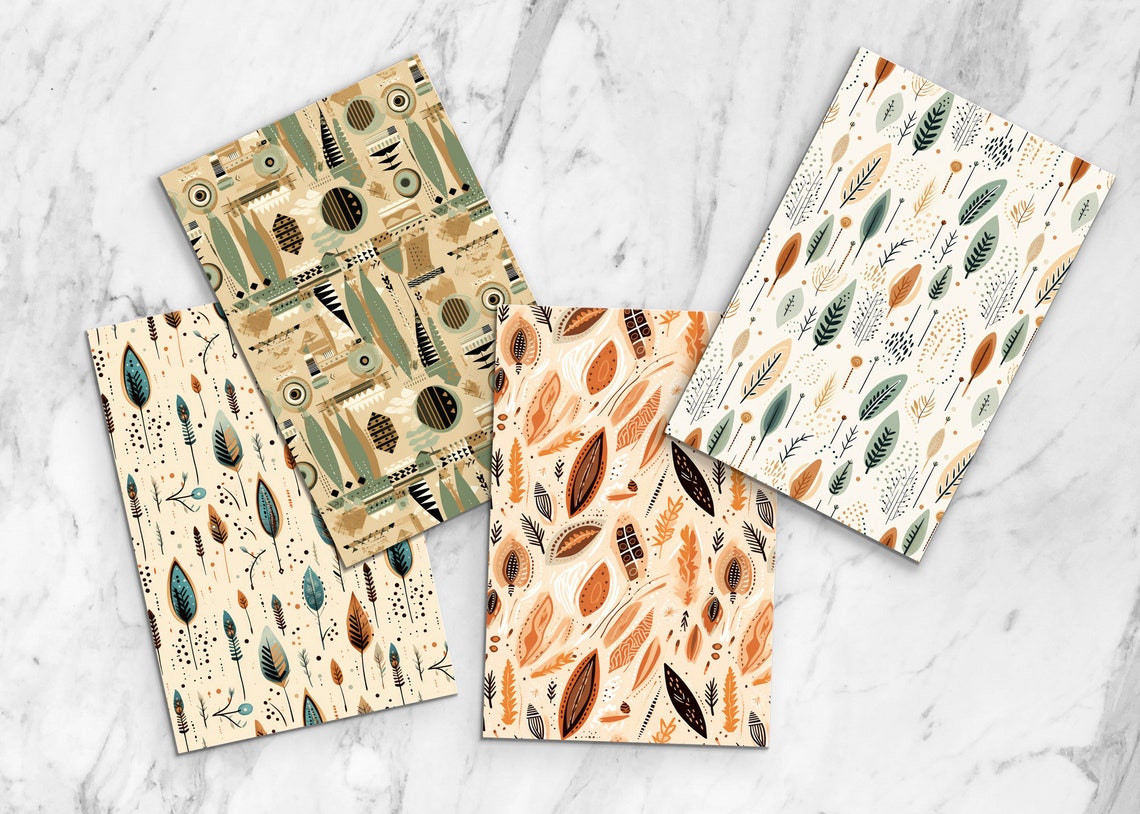 32 Earth Tone Bohemian Digital Paper, Home Decor, Repeatable, JPG ...