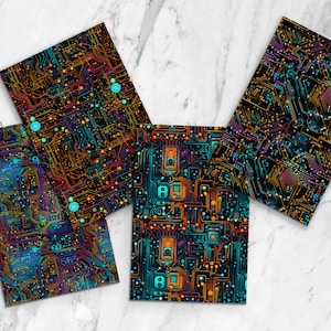 29 Circuit Board Digital Paper, JPG, Instant Download, Scrapbooking ...