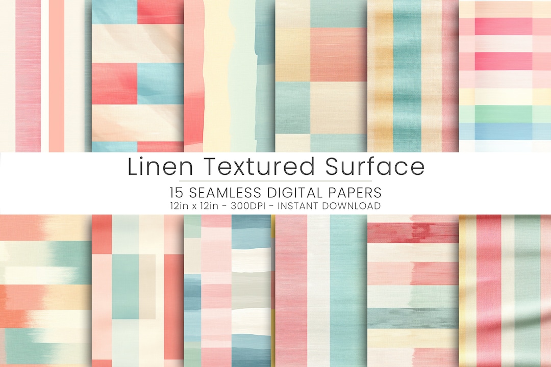 15 Linen Textured Surface Digital Paper, Repeated Pattern, Home Decor ...