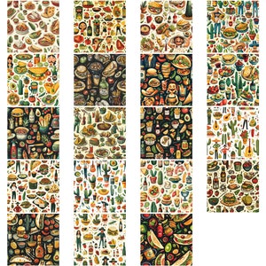 28 Mexican Cuisine Cinco De Mayo Digital Papers, Cinco De Mayo ...