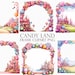 Colorful Candy Land Clipart Frame, 53 Instant Download PNG, Sweet Candy ...