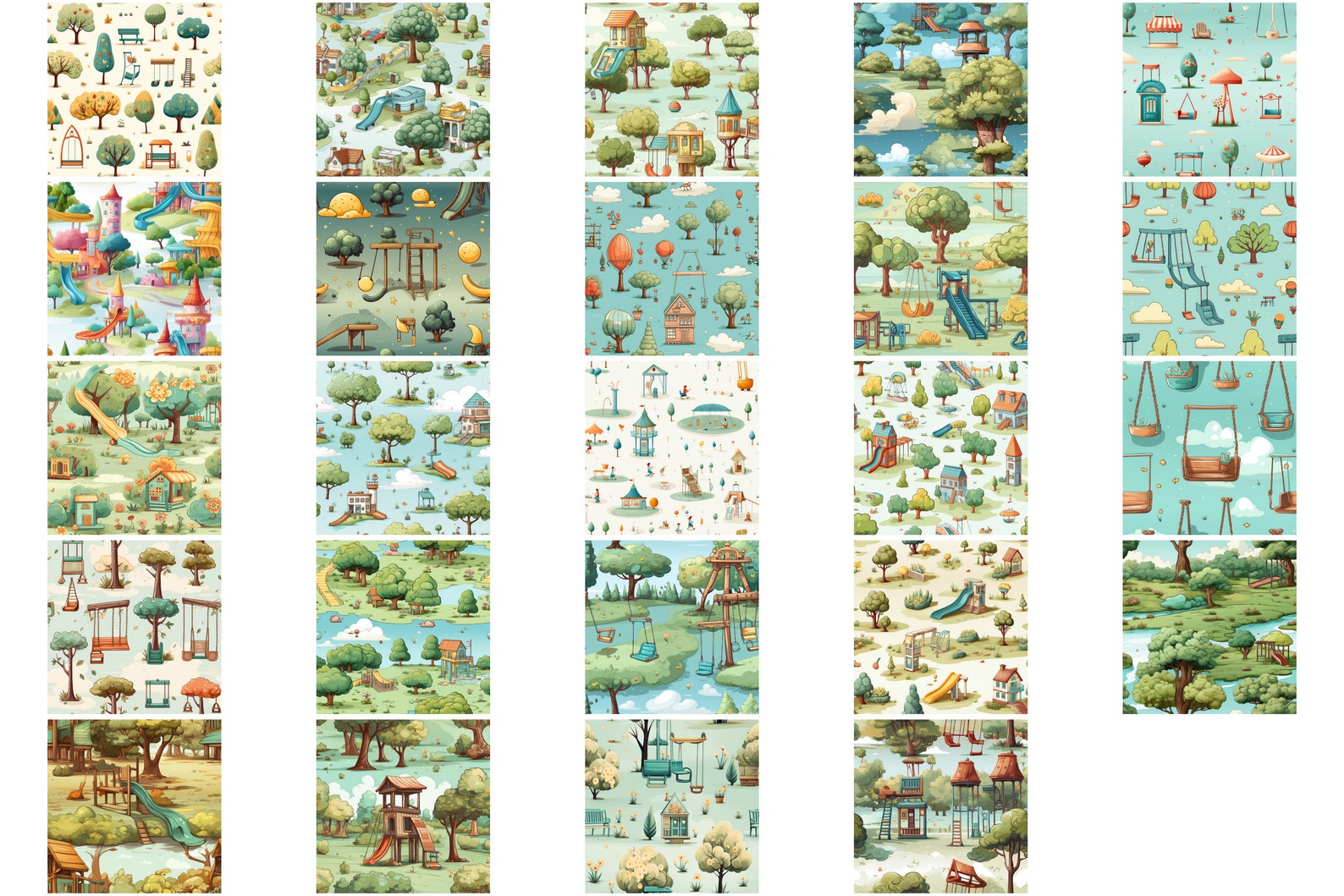 24 Playground Digital Papers - Add Fun Touches to Your Creations. Home ...