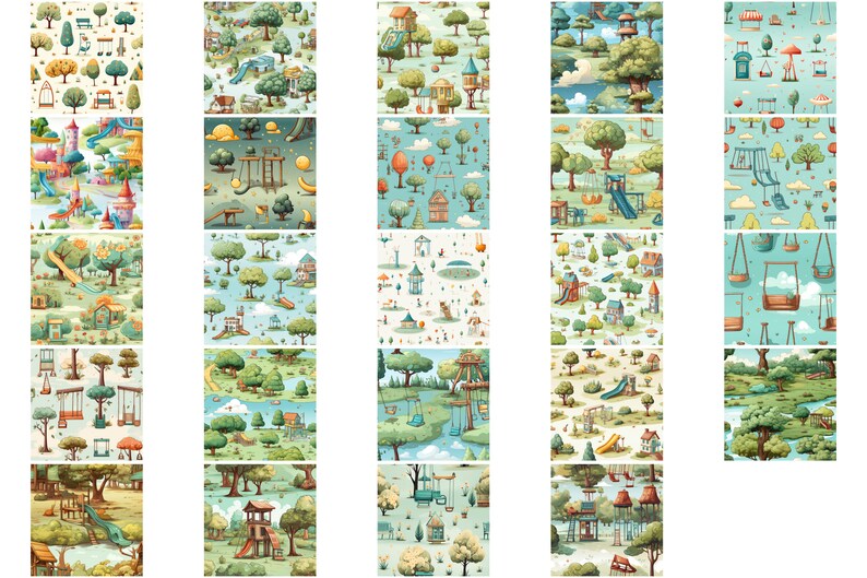 24 Playground Digital Papers - Add Fun Touches to Your Creations. Home ...