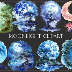 Moonlight Clipart, Light Fantasy PNG, Magical Ambiance and Light ...