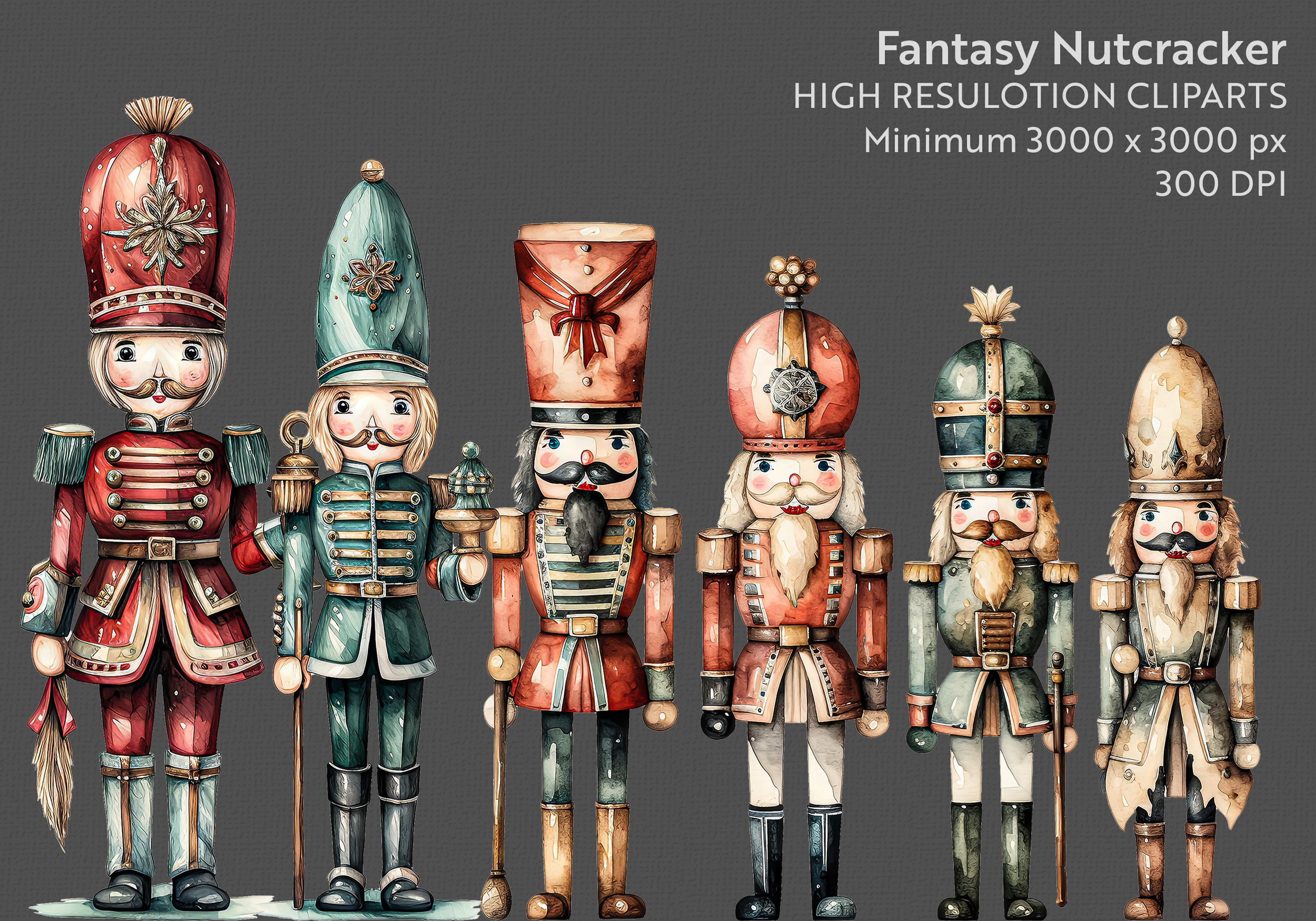 58 Fantasy Nutcracker Clipart, Christmas Nutcracker Images, Festive ...