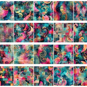 Colorful Hippie Boho, 20 Colorful Bohemian Texture Seamless Repeat ...