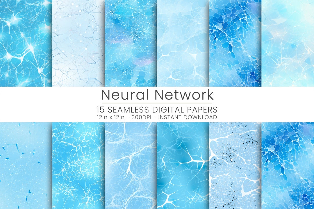 15 Digital Neural Network Light Blue Backgrounds - Seamless Abstract ...