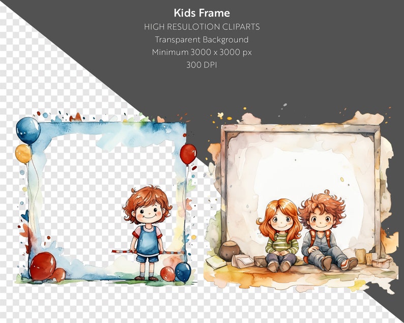Kids Frame Clipart, Playful Borders for Children's Art Projects ...
