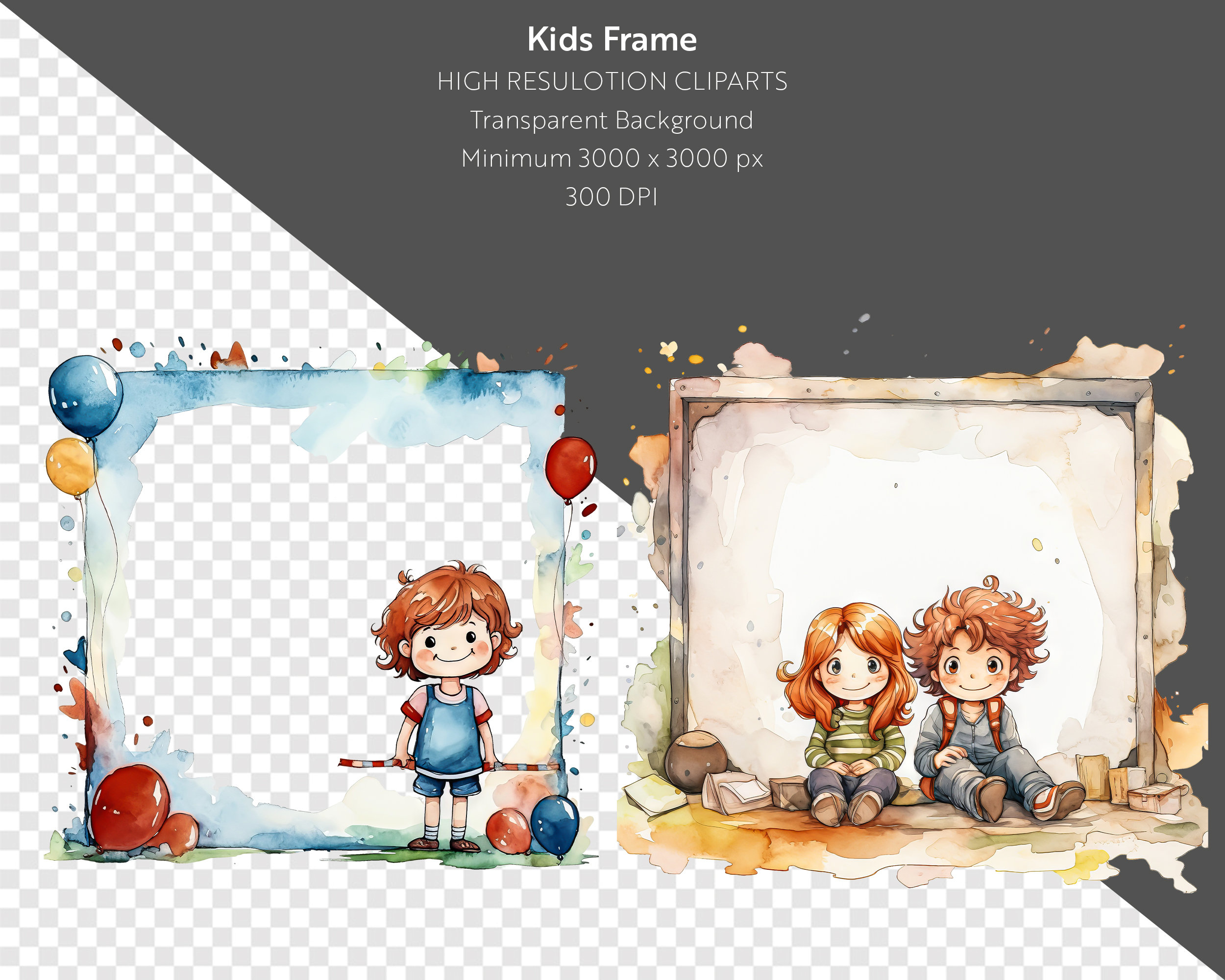 Kids Frame Clipart, Playful Borders for Children's Art Projects ...