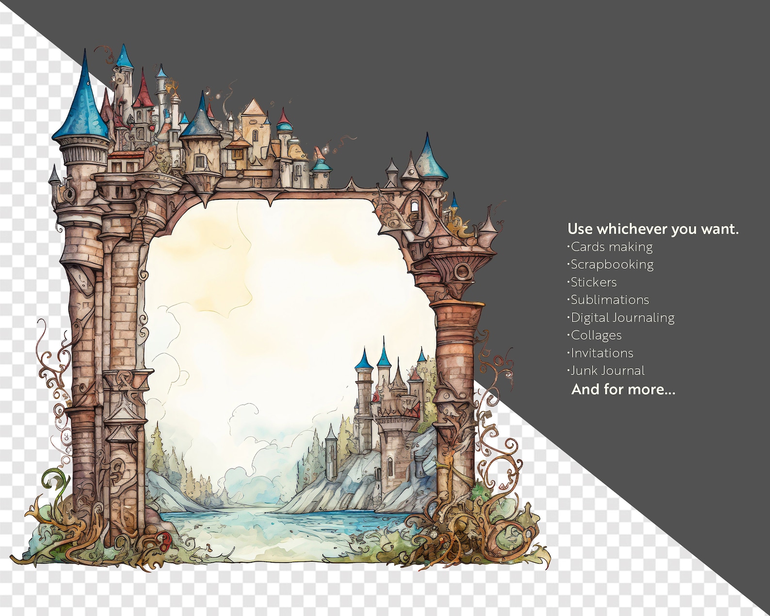 Medieval Frame Clipart 23 Vintage Borders, Renaissance Design, Old ...