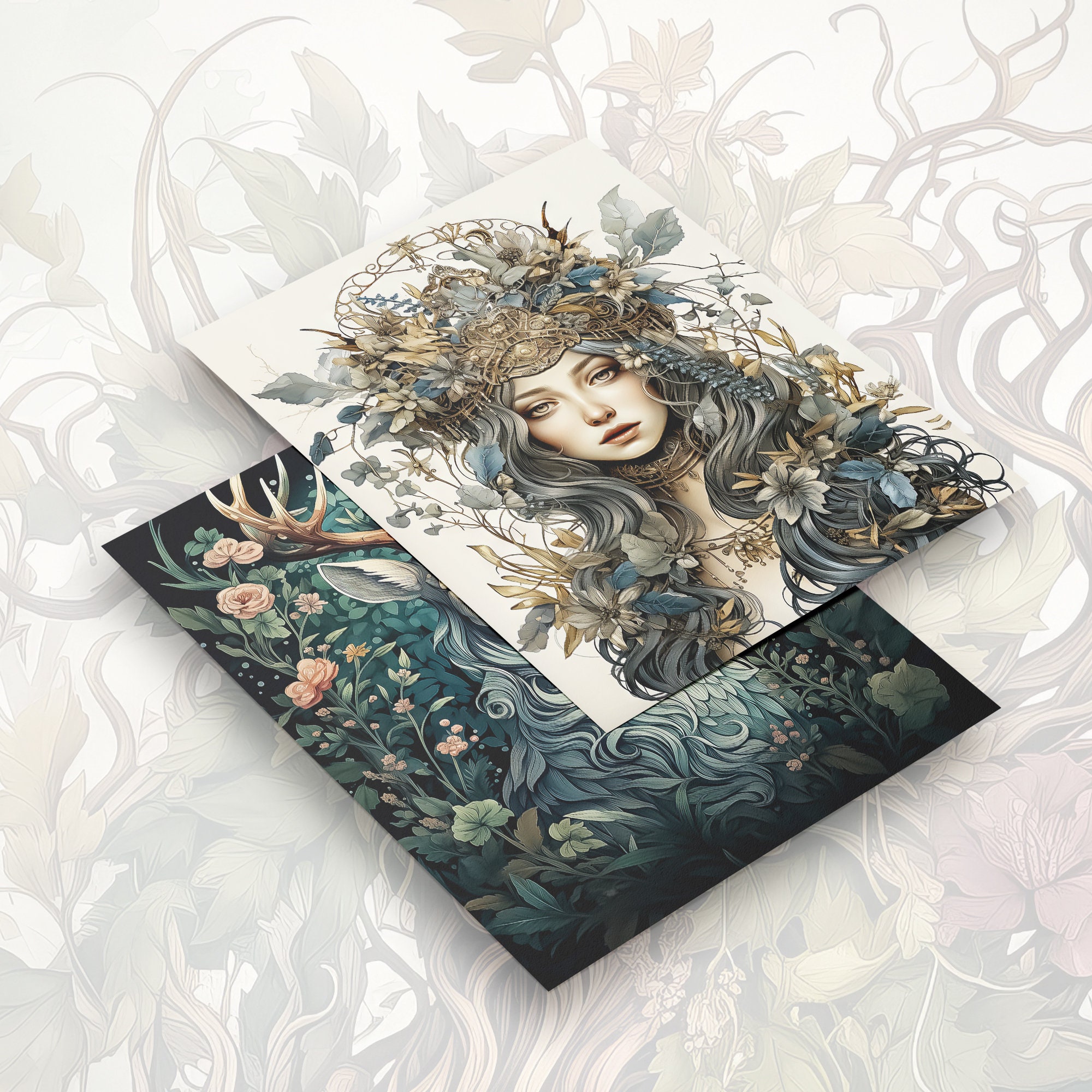 26 Forest Queen Deer Letter Size Digital Paper Pack - Etsy