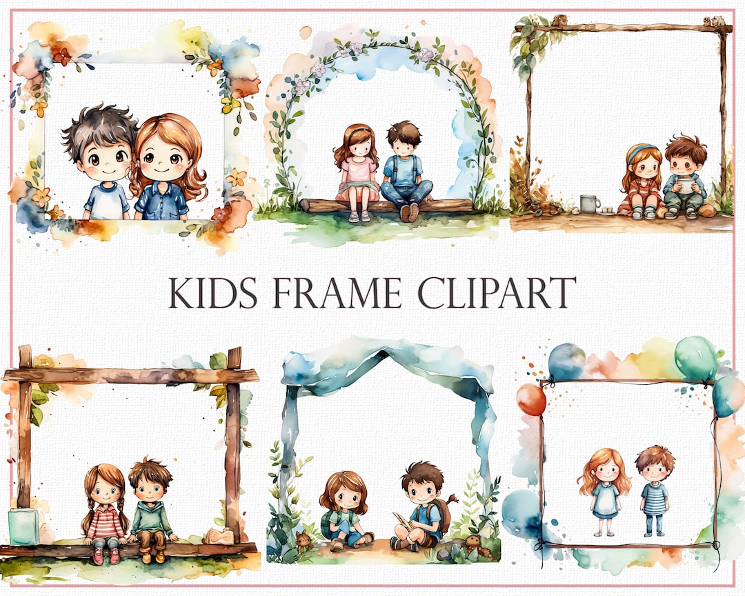 Kids Frame Clipart, Playful Borders for Children's Art Projects ...