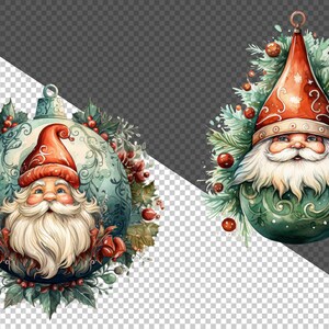 Festive Gnome Clipart, Christmas Gnome PNG, Holiday Gnome Clip Art ...