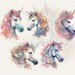 Unicorn Clipart Bundle Digital Unicorn Art, Transparent Background ...
