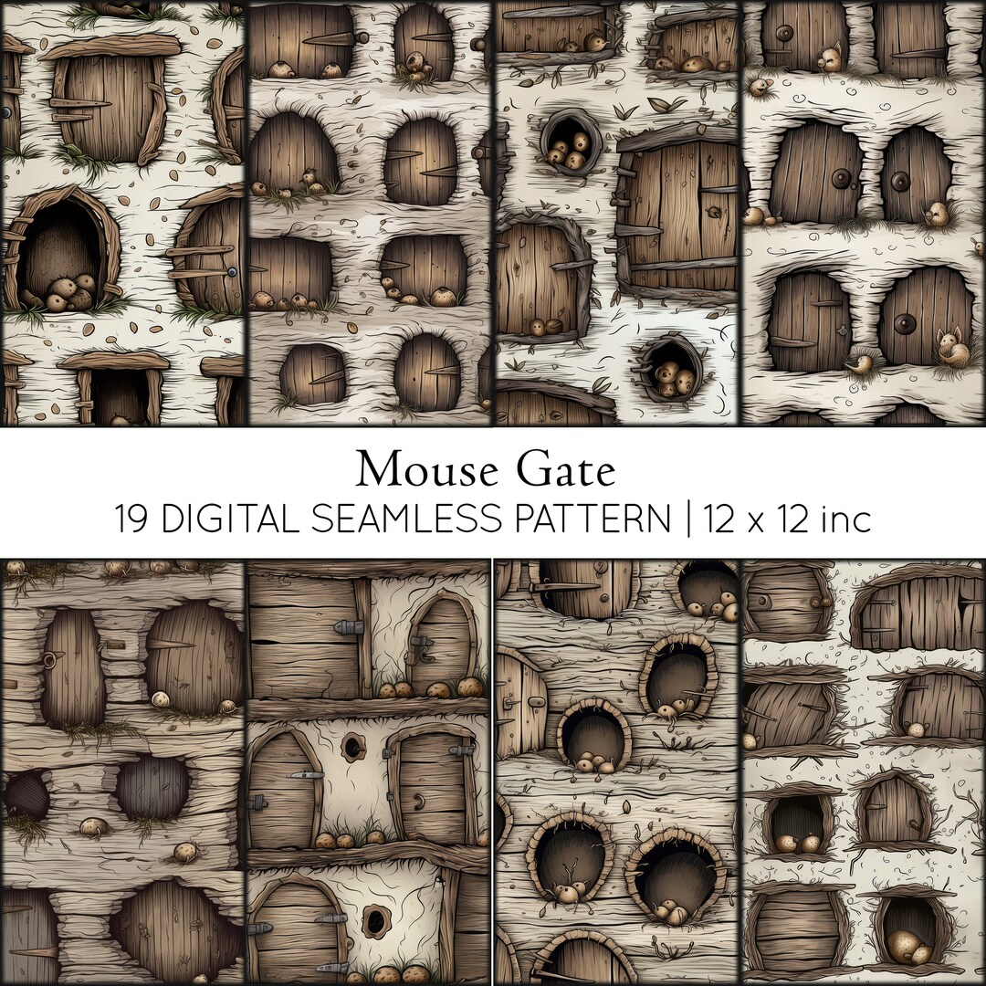 19 Mouse Gate Digital Paper Enchant Your Creations With Whimsical Charm ...