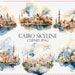 Cairo Skyline Clipart PNG - 24 Digital Cityscape Silhouette Overlay ...