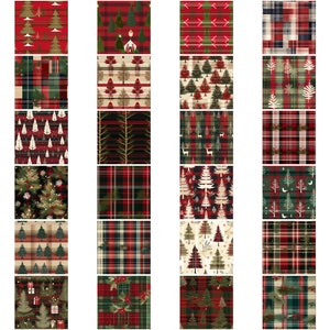 134 Christmas Time Digital Papers - Festive Holiday Patterns for ...