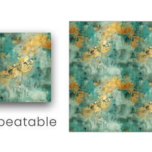 20 Aqua Gold Seamless Patterns - Elegant Digital Paper for Crafts ...