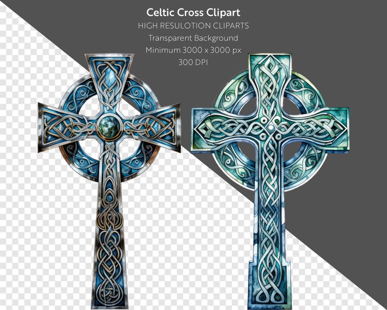 Celtic Cross Clipart - Irish Heritage, Religious Symbol, Intricate ...