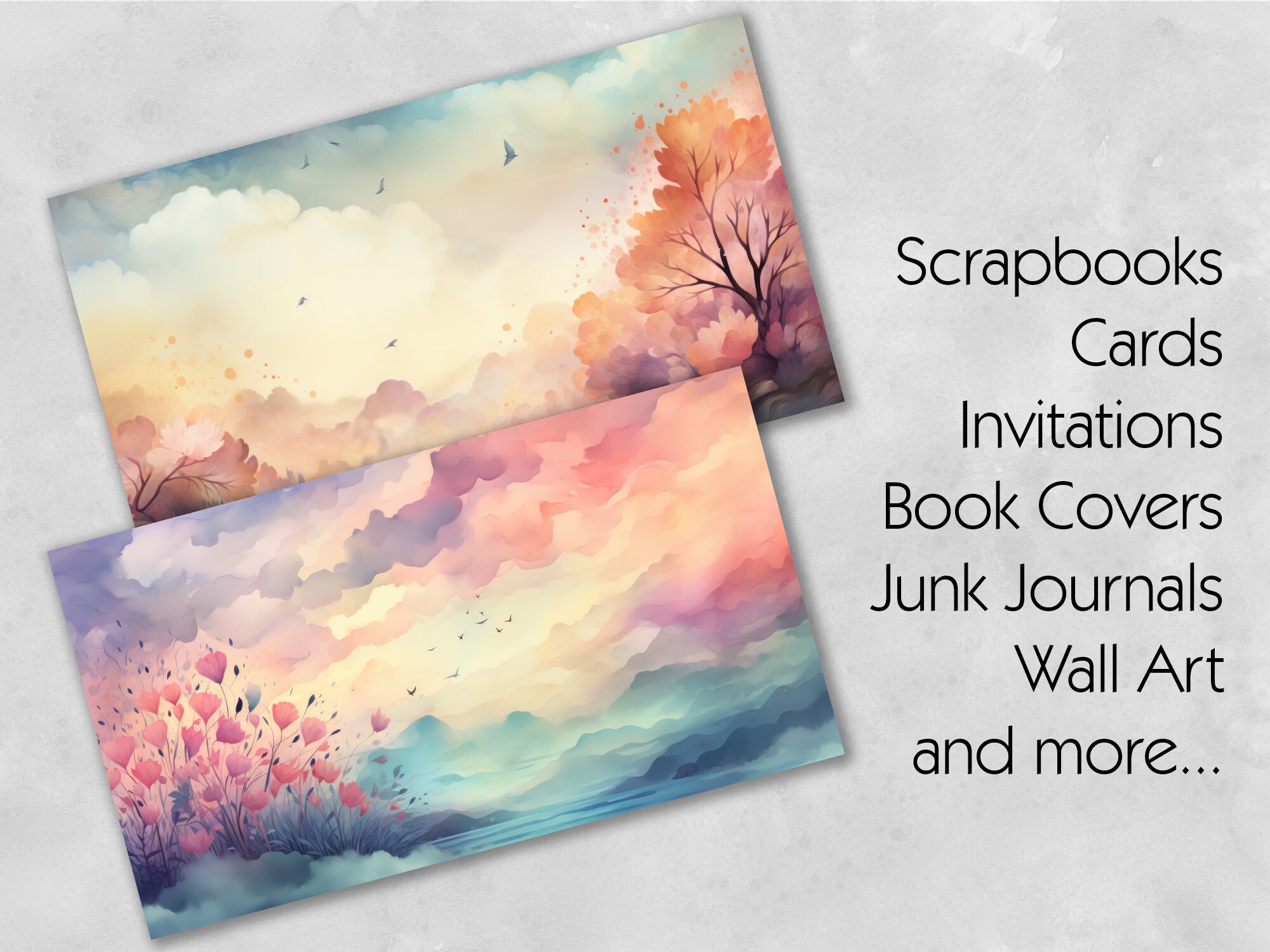 36 Watercolor Dream Digital Wallpaper, Pastel Colors Wallpaper, Dream ...