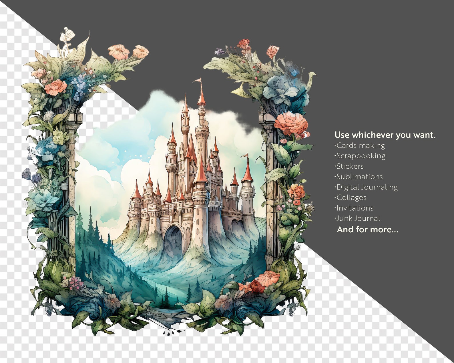 Fairytale Frame Clipart, 21 Whimsical Borders and Magical Designs ...