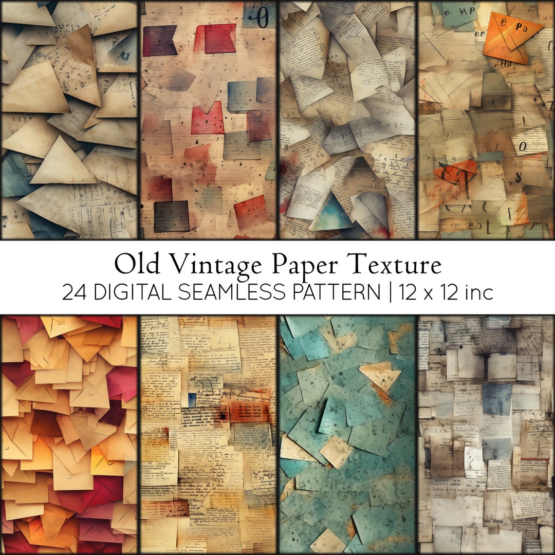 Old Vintage Paper Texture Repeatable Pattern, 24 Vintage Paper ...