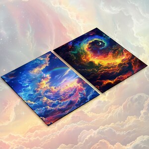 24 A Magical Sky Digital Paper, Backgrounds - Instant Download ...