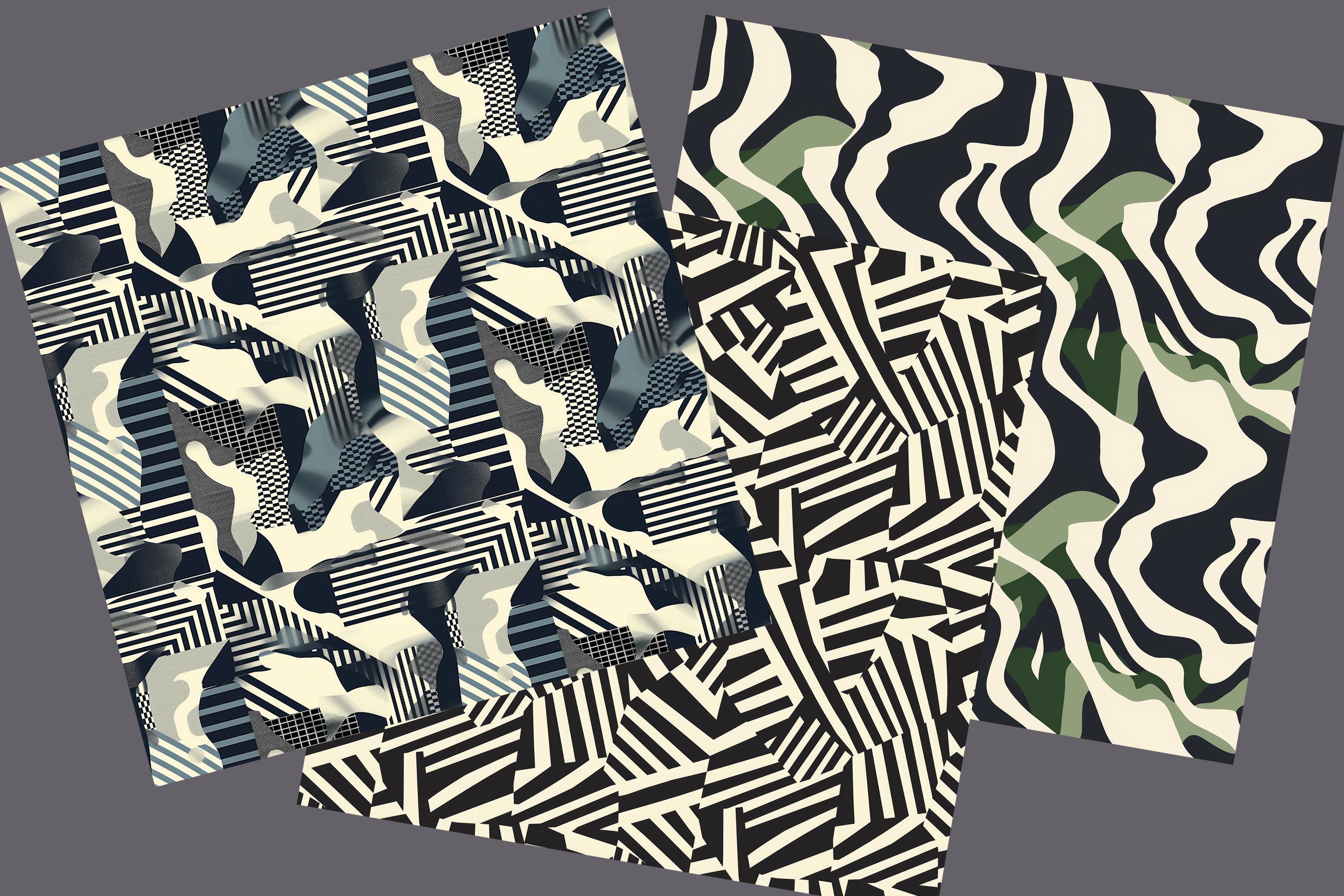19 Abstract Zebra Stripes Seamless Digital Paper | Black and White ...