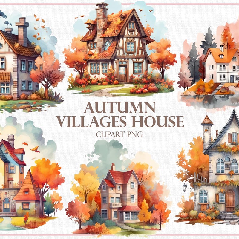 Wooden Fall House - Etsy