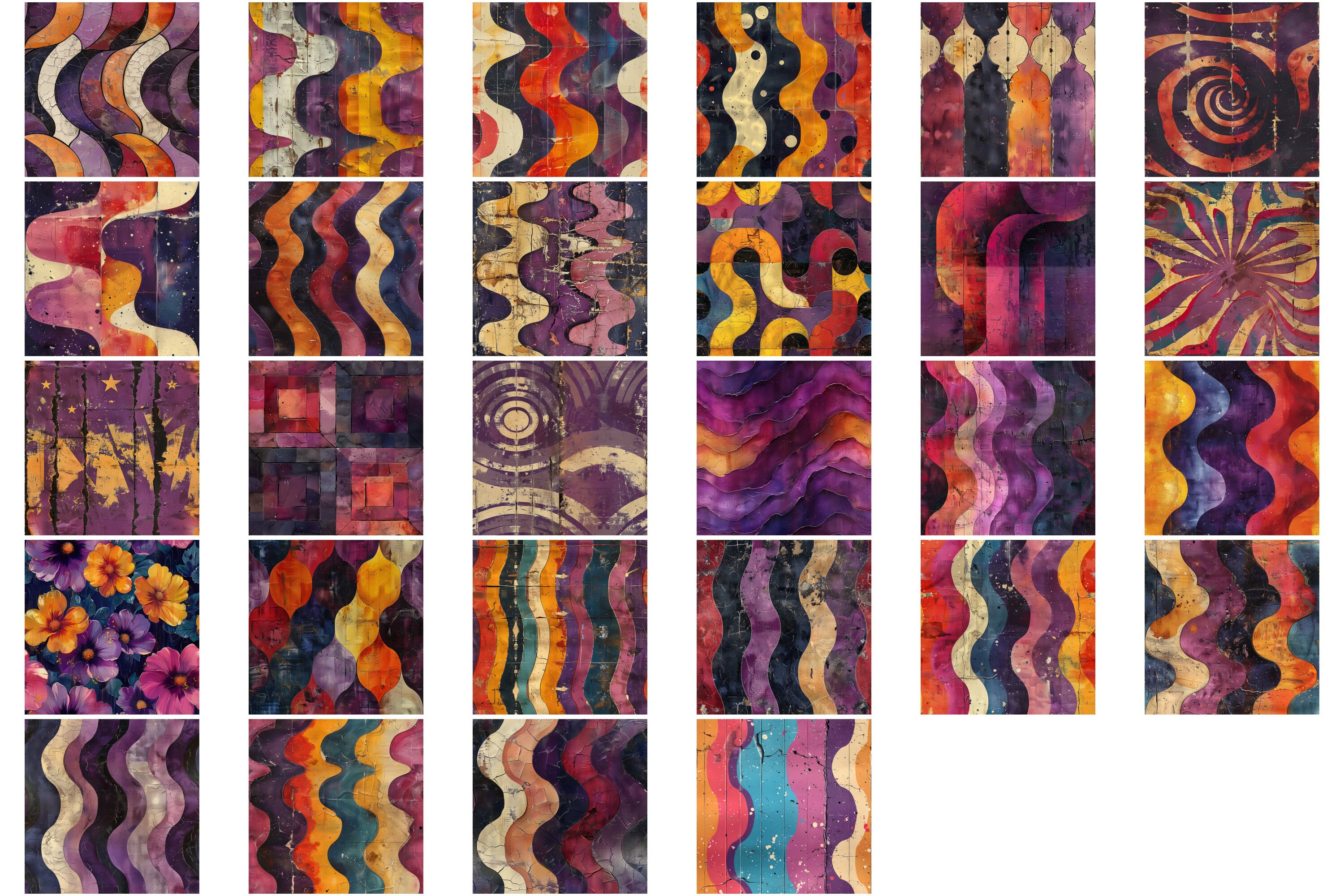 28 Weathered Purple Poster Digital Paper, JPG, Scrapbooking, Instant ...