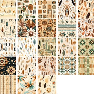 32 Earth Tone Bohemian Digital Paper, Home Decor, Repeatable, JPG ...