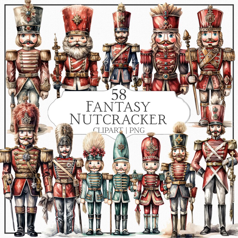 58 Fantasy Nutcracker Clipart, Christmas Nutcracker Images, Festive ...
