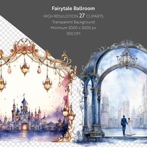 Fairytale Ballroom Frame Clipart, 27 PNG Image Princess Ballroom Border ...