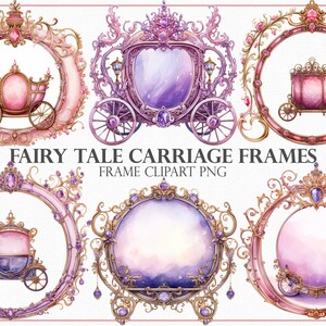 Fairy Tale Carriage Frames | 12 Magical PNG Designs for Crafts ...