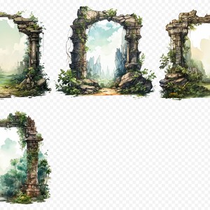 Ancient Ruins Frame Clipart | 28 High-quality PNG Designs for ...