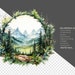 Nature Landscape Frame Clipart, 24 Scenic Borders Collection, Landscape ...