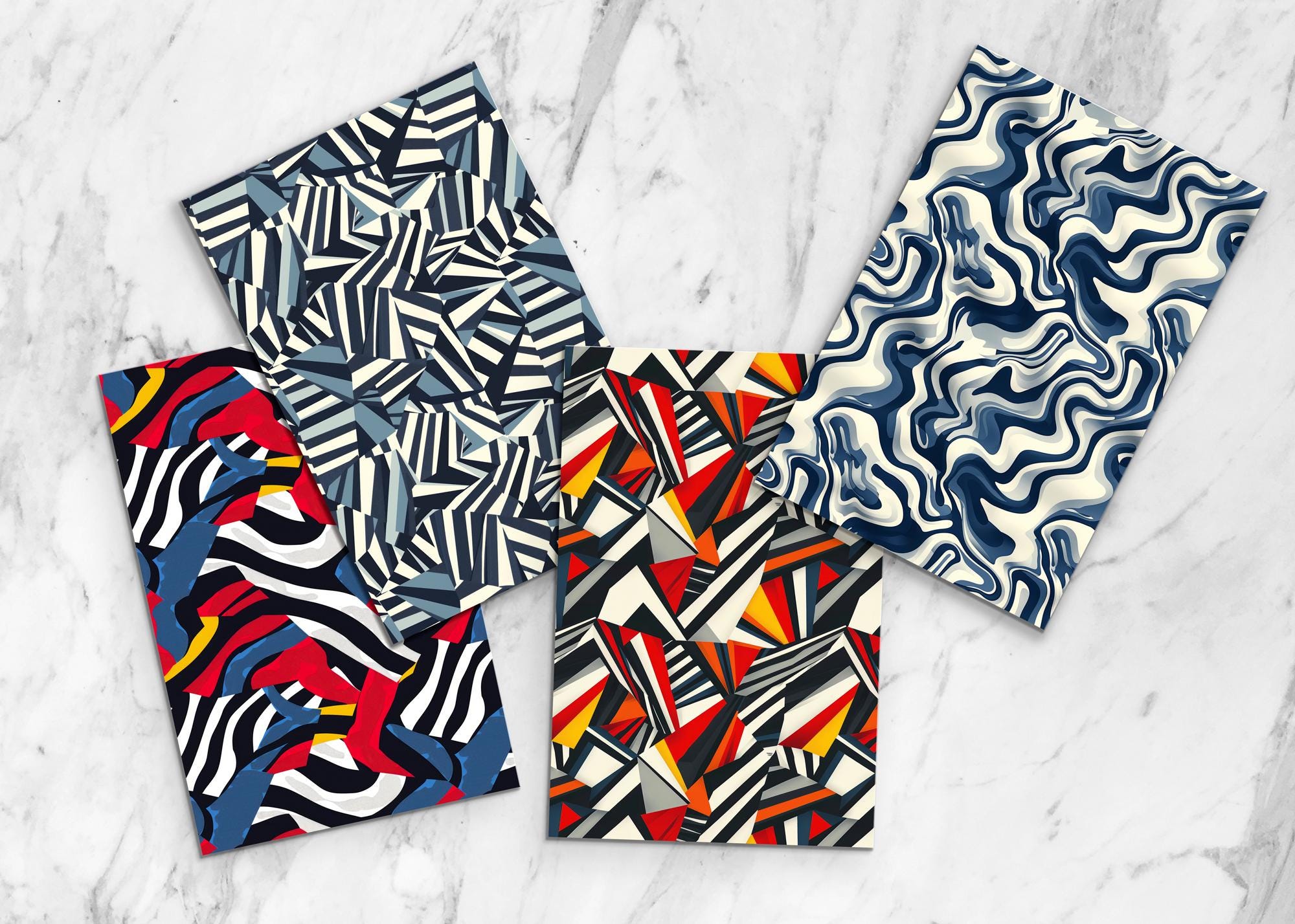 19 Abstract Zebra Stripes Seamless Digital Paper | Black and White ...