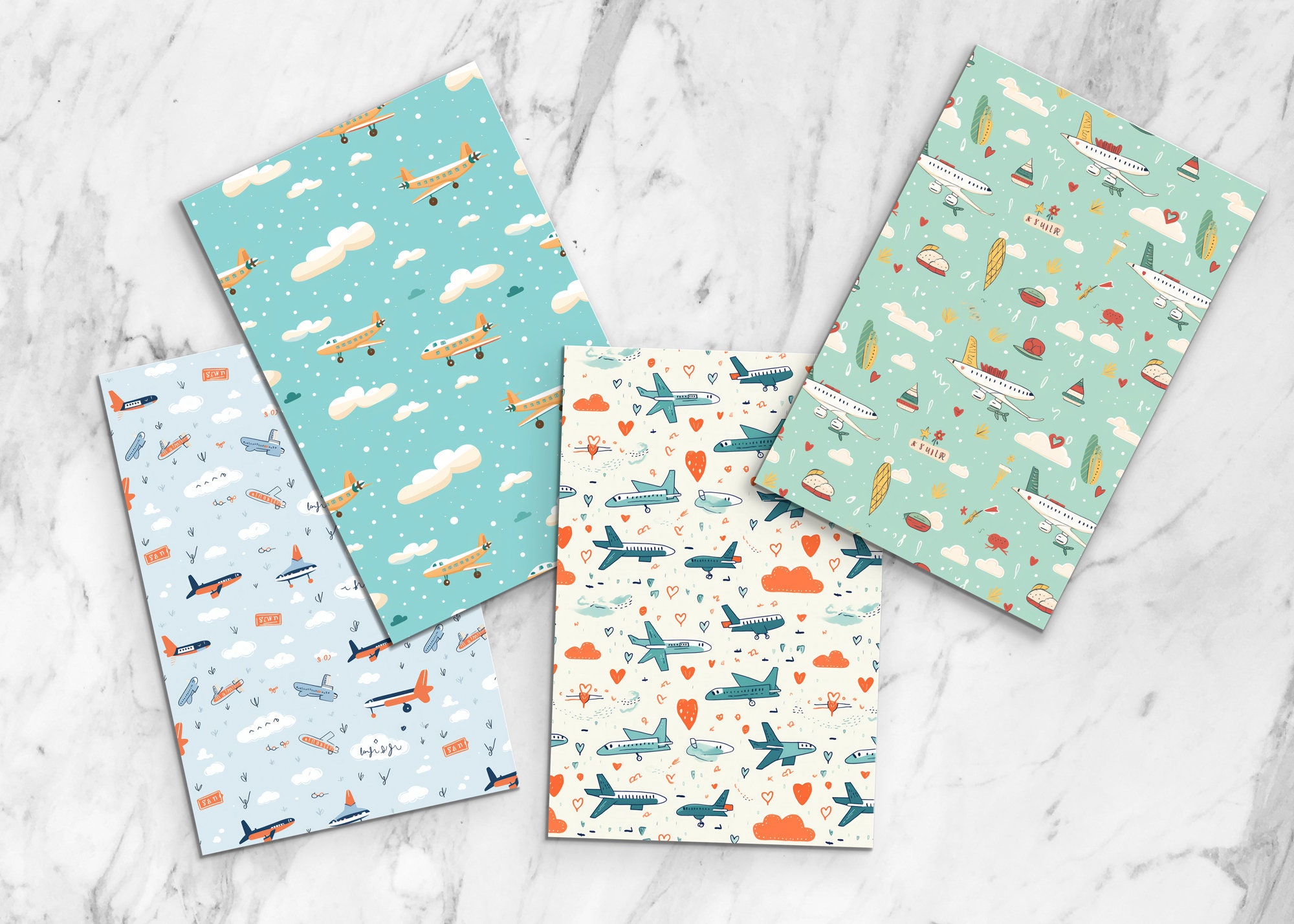 30 Airplane Decoration Digital, JPG, Instant Download, Scrapbooking ...