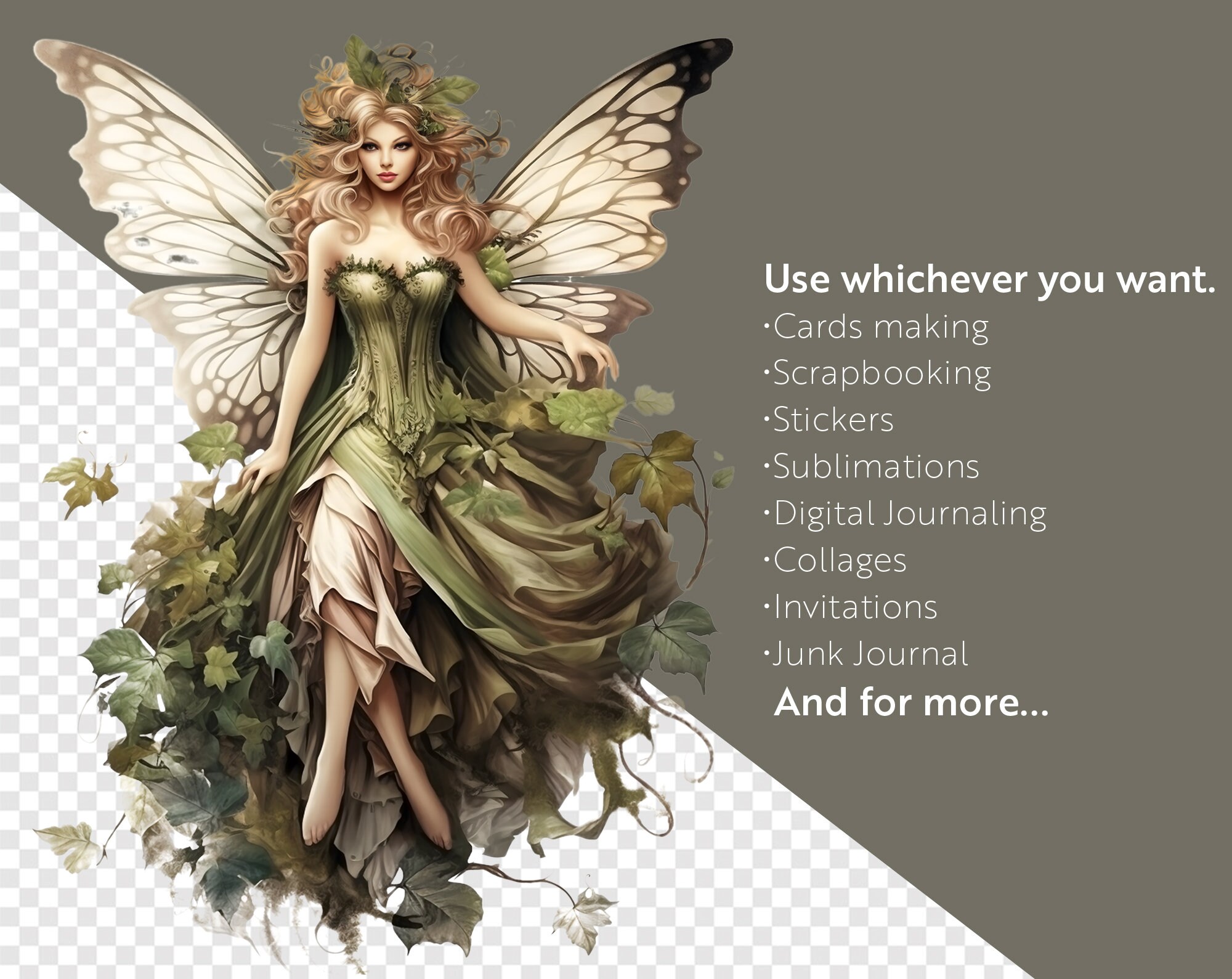 33 PNG Woodland Fairy Clipart Bundle Featuring Enchanting - Etsy Australia