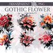 Printable Gothic Flowers High Resolution Transparent PNG Digital ...